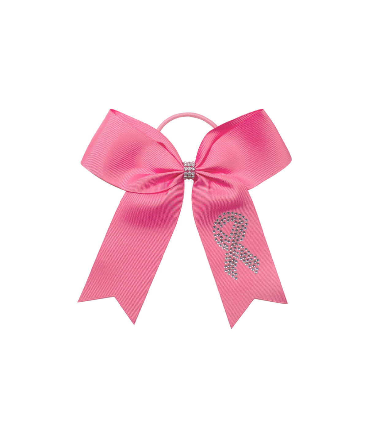 Chasse Pink Awareness Ribbon Hair Bow - Cheer Bows | Omni Cheer