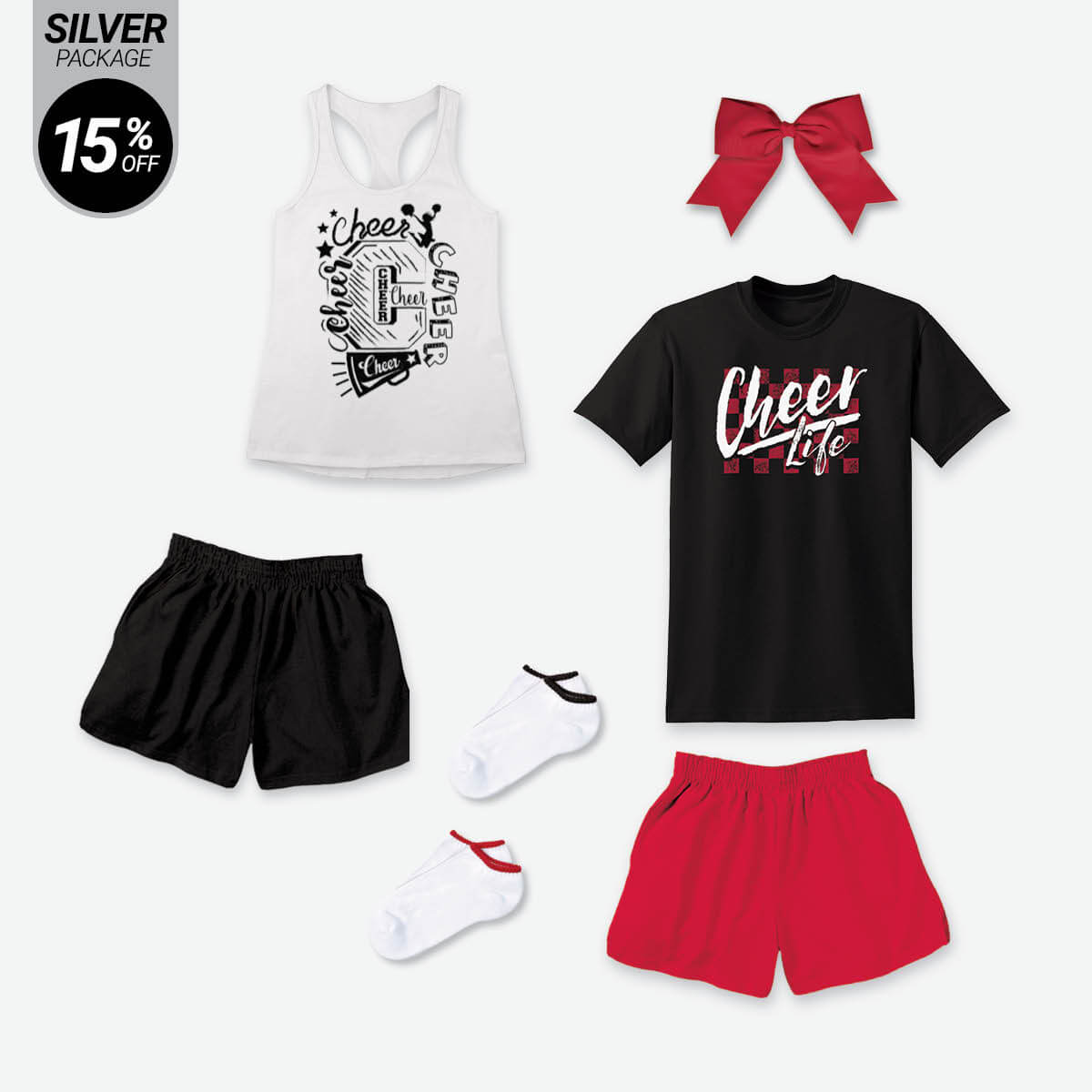 Cheer Uniform Packages: Cheerleading Packages with Uniform, Socks, Poms ...