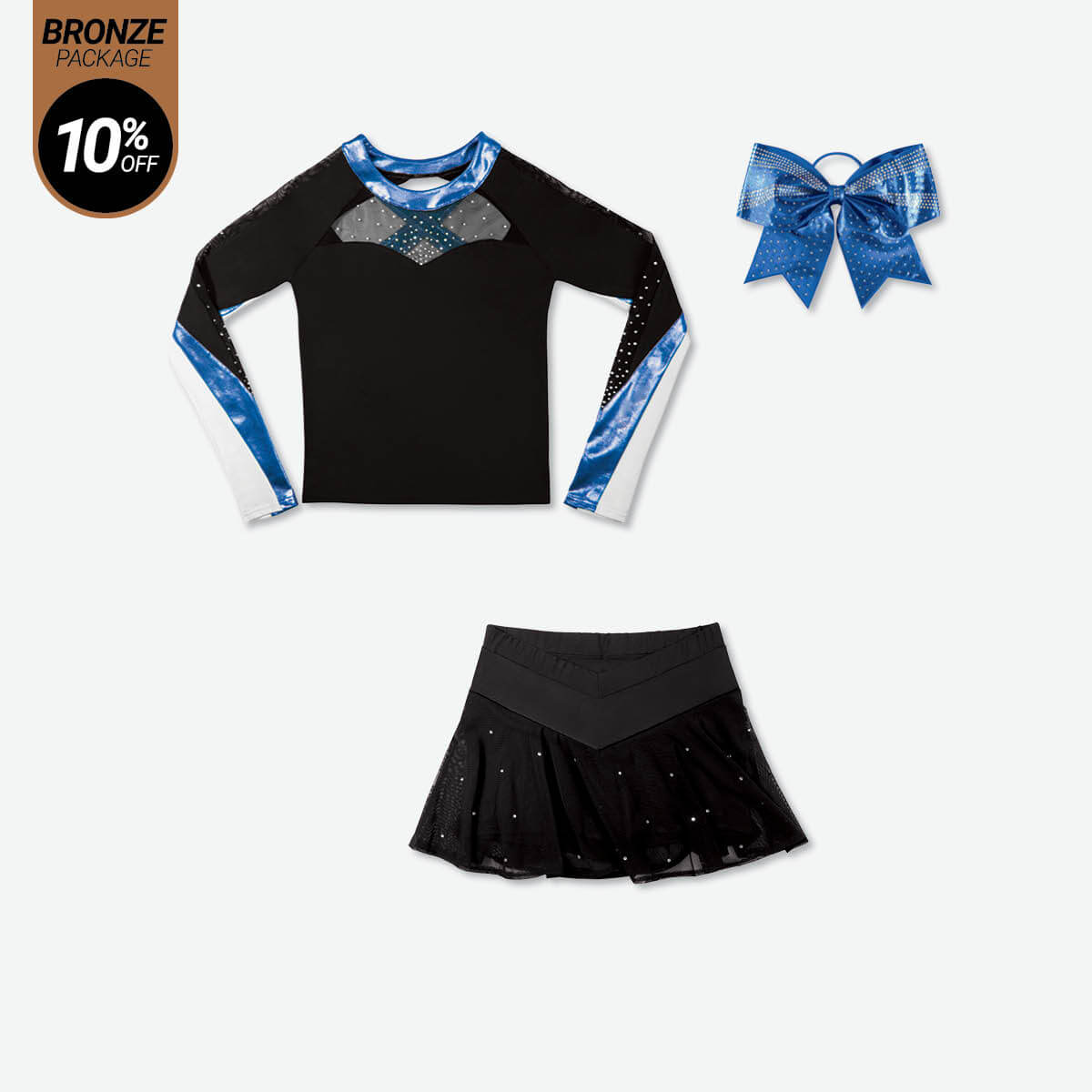 Cheerleading Packages with Uniform, Socks, Poms and Shoes