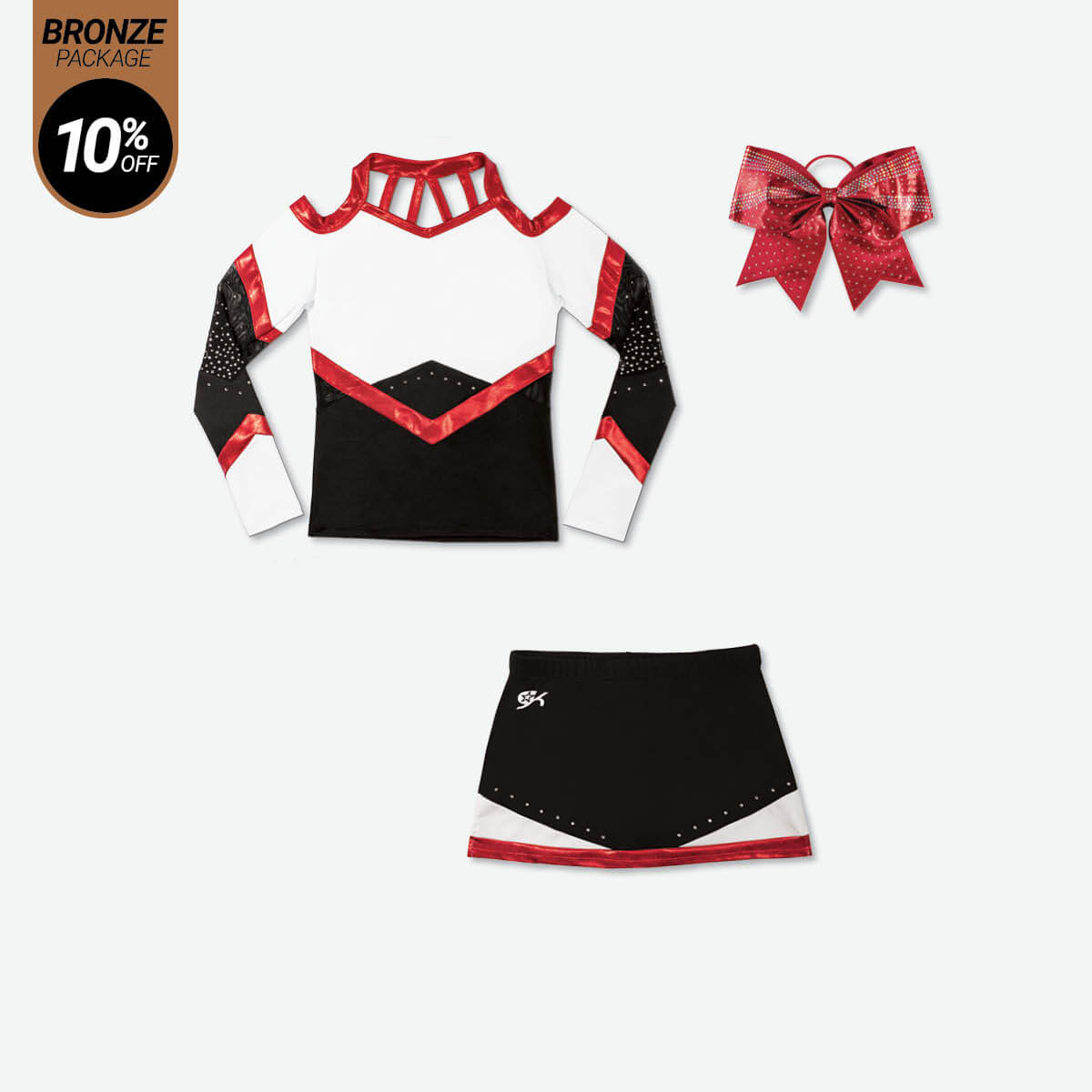 Cheerleading Packages with Uniform, Socks, Poms and Shoes