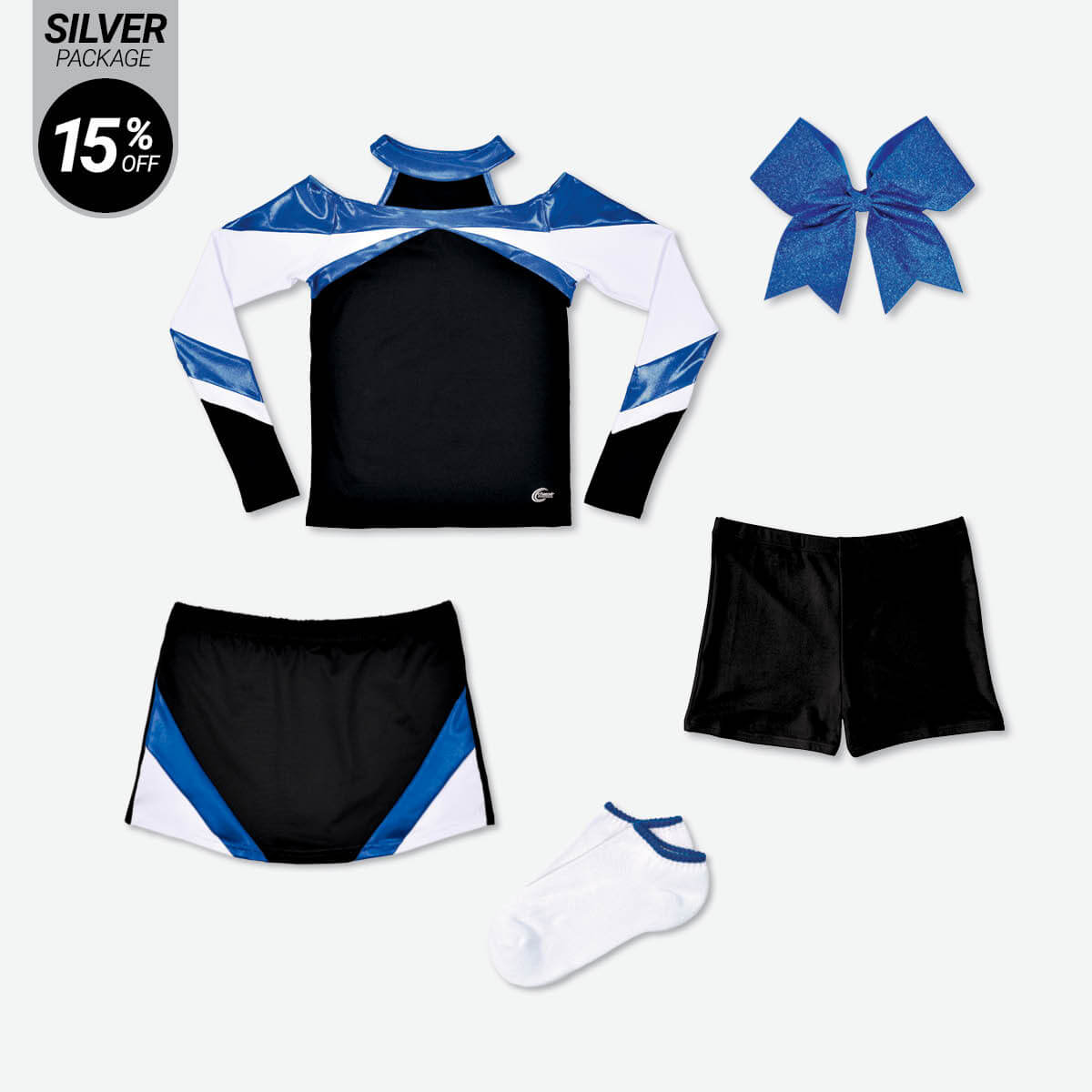 Cheerleading Packages with Uniform, Socks, Poms and Shoes