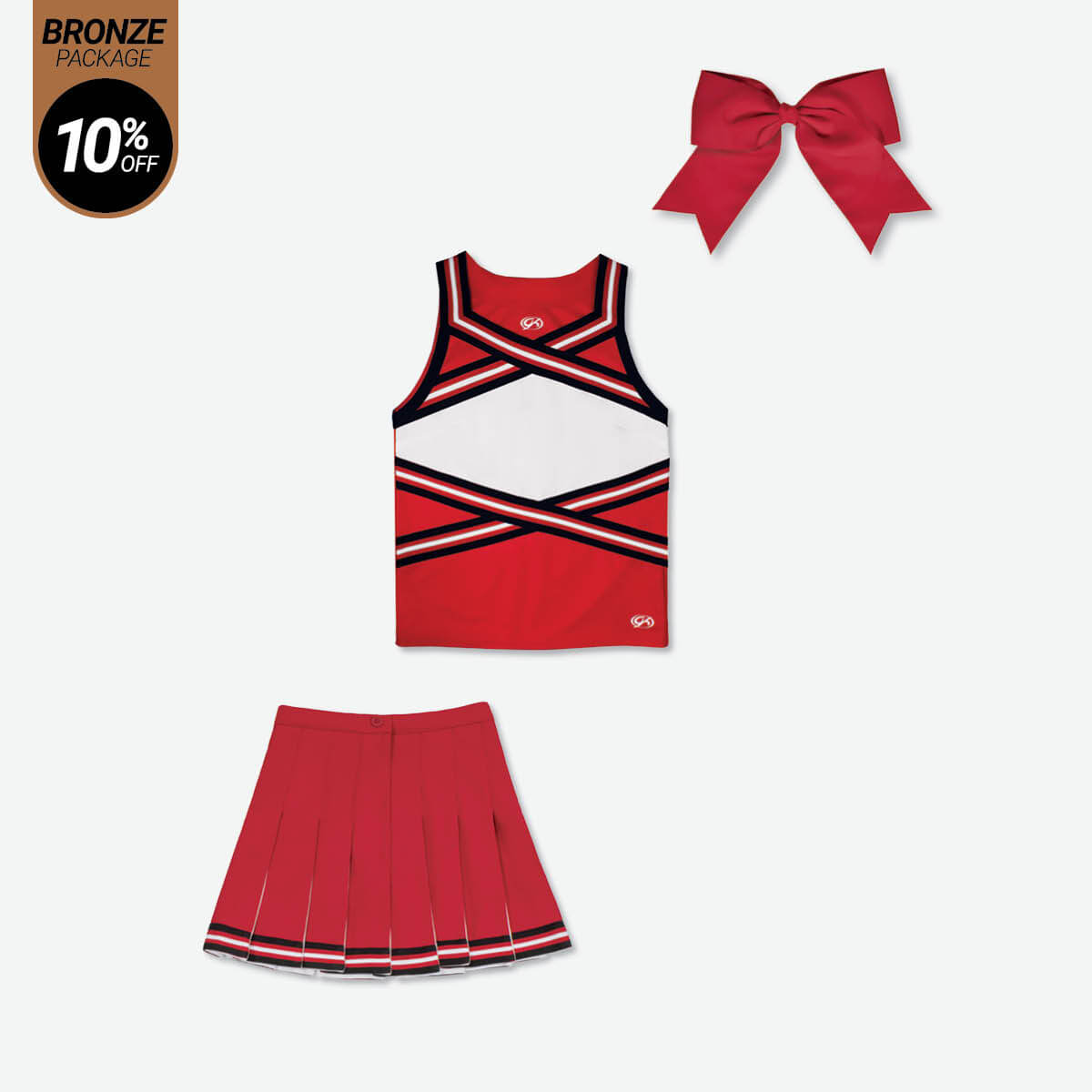 Cheerleading Packages with Uniform, Socks, Poms and Shoes