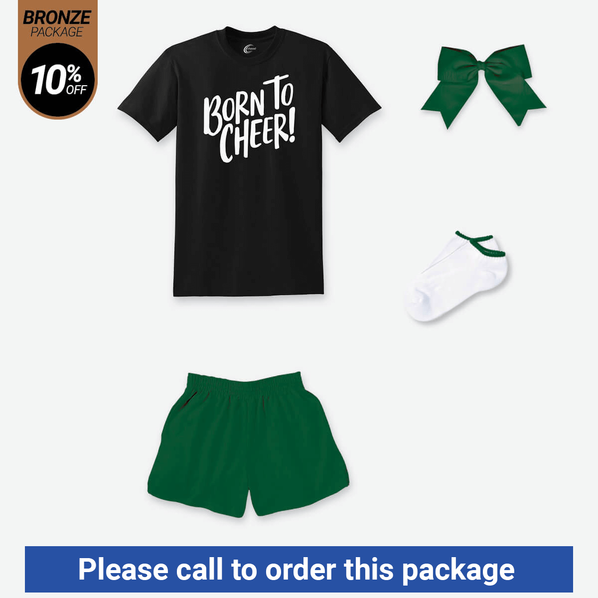 Cheerleading Packages with Uniform, Socks, Poms and Shoes