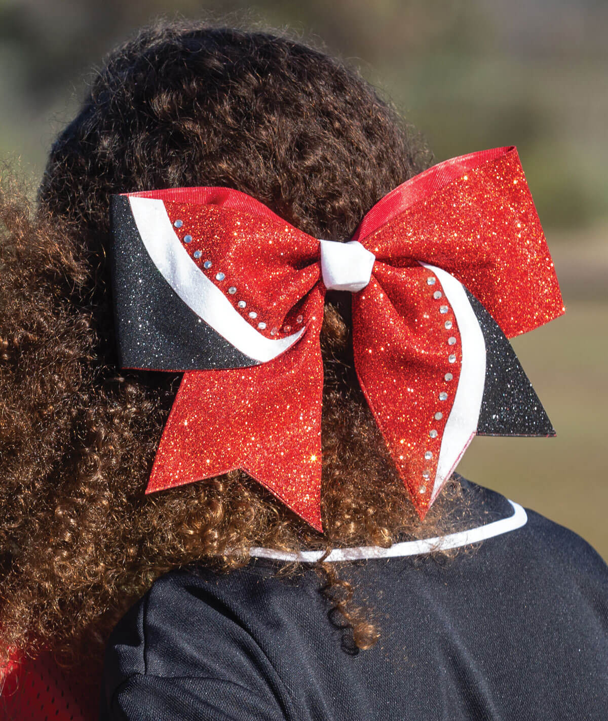 Chasse Rhinestone Swish Performance Hair Bow - Cheer Bows | Omni Cheer