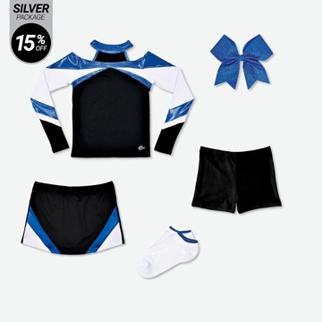 Cheerleading Packages with Uniform, Socks, Poms and Shoes