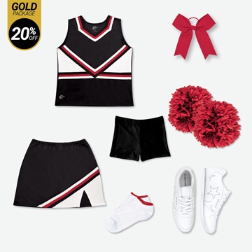 Cheerleading Packages with Uniform, Socks, Poms and Shoes