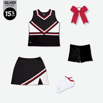 Cheerleading Packages with Uniform, Socks, Poms and Shoes
