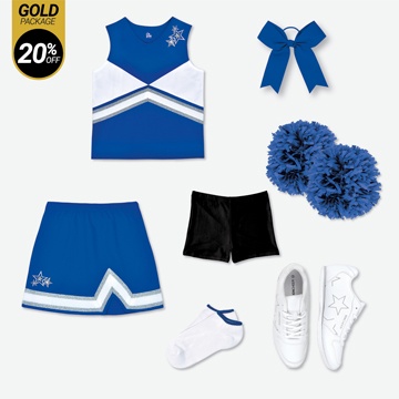 Cheerleading Packages with Uniform, Socks, Poms and Shoes