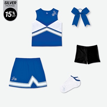 Cheerleading Packages with Uniform, Socks, Poms and Shoes