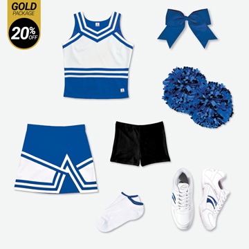 Cheerleading Packages with Uniform, Socks, Poms and Shoes