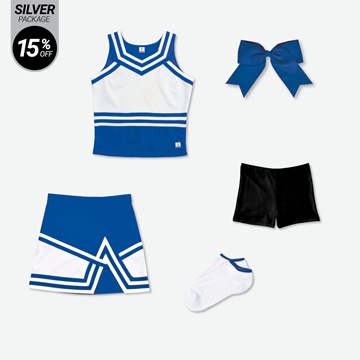 Cheerleading Packages with Uniform, Socks, Poms and Shoes