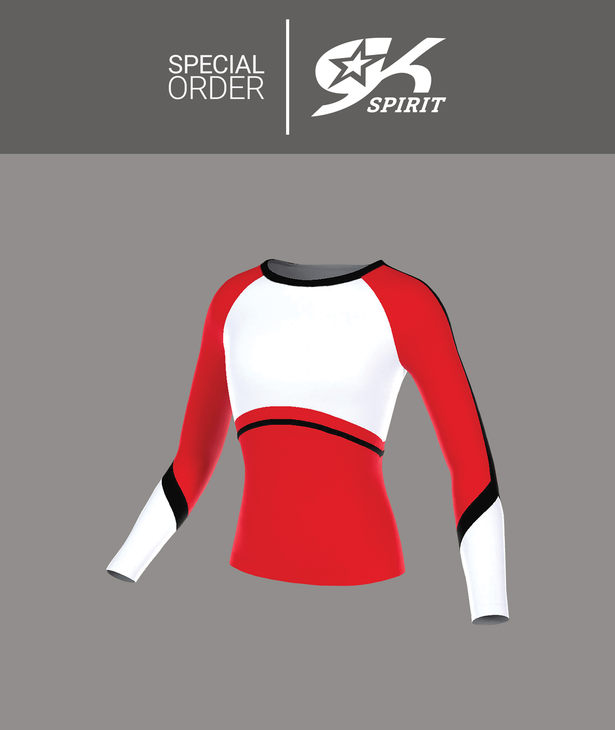GK Spirit Midriff Panel Long Top - Cheer Uniforms | Omni Cheer