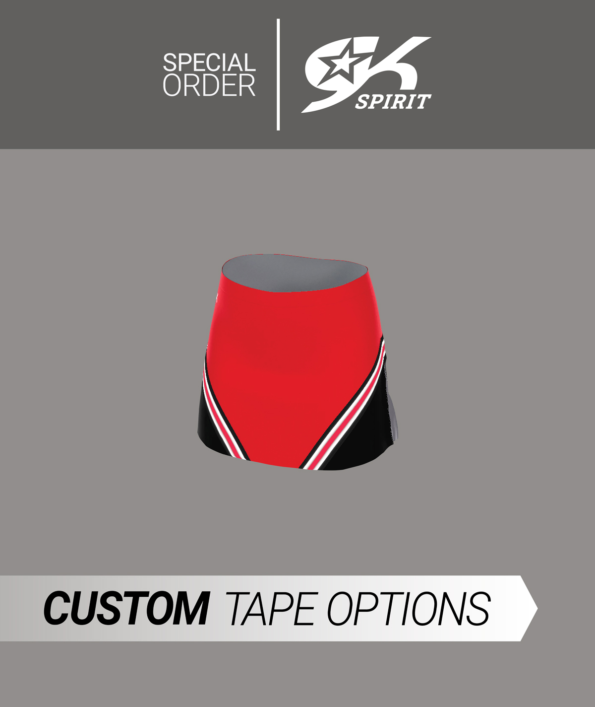 GK Spirit Back Pleated Skirt With Tape | Omni Cheer