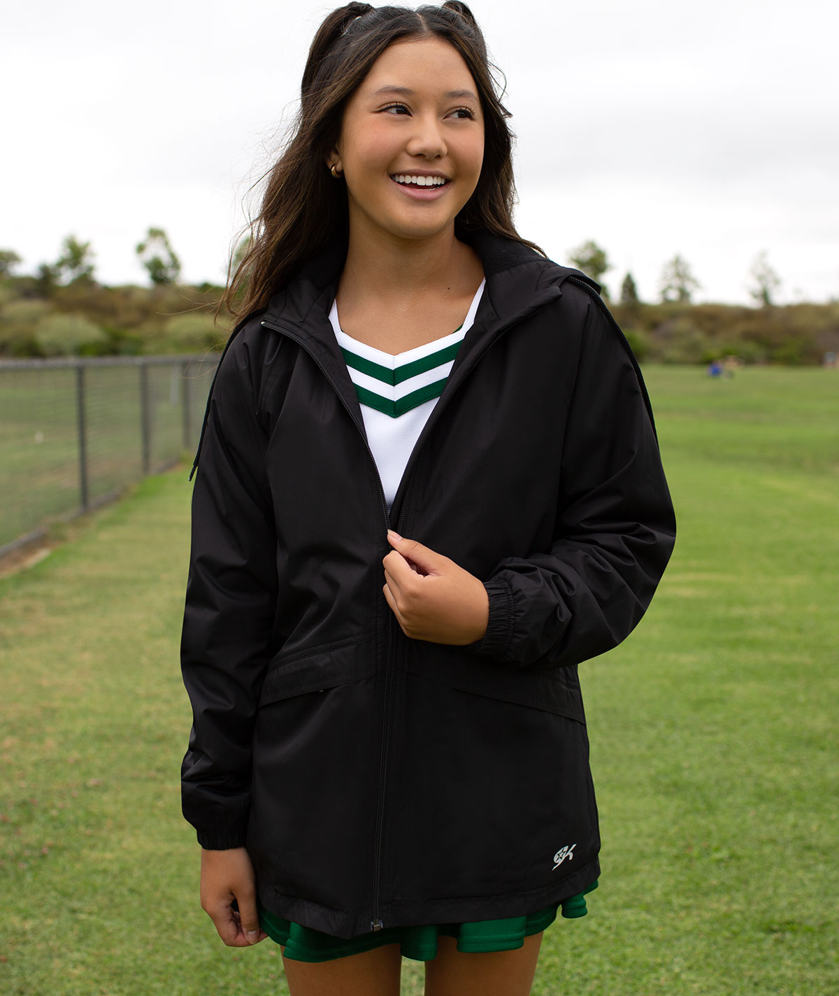 GK All Weather Hooded Jacket - Cheer Warmups | Omni Cheer