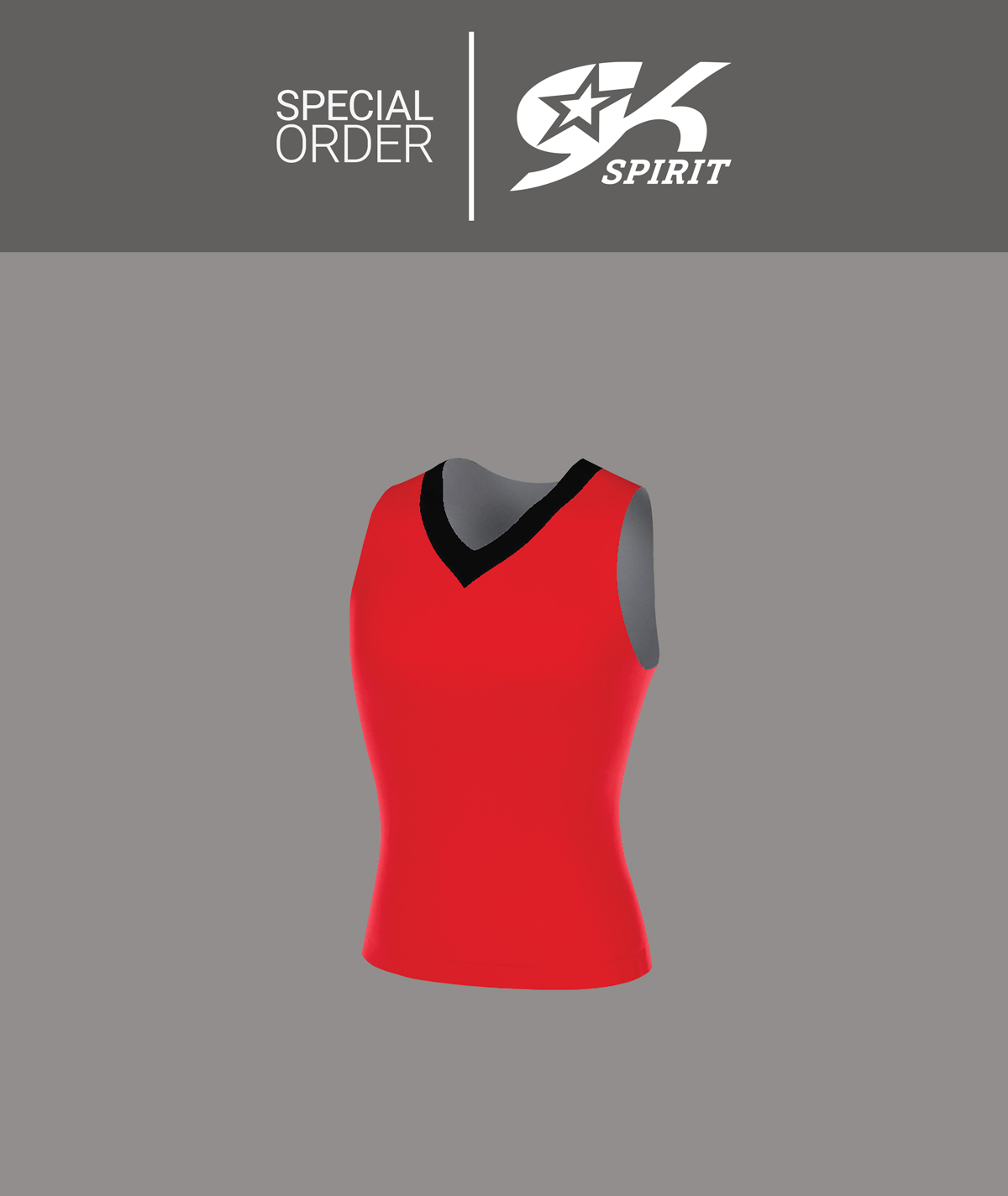 GK Spirit Solid V-Neck Shell Top - Custom Uniforms | Omni Cheer